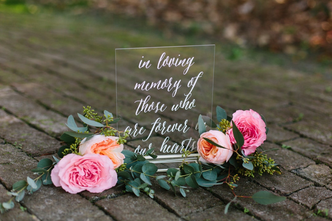 In Loving Memory Sign, Acrylic Memory Sign, Lucite Memory Sign, in ...