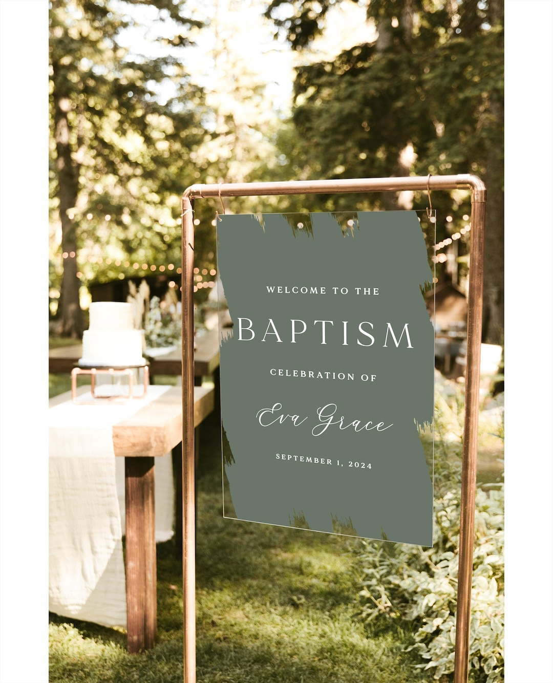Baptism Sign, Acrylic Baptism Sign, Baptism Signs, Christening Sign ...