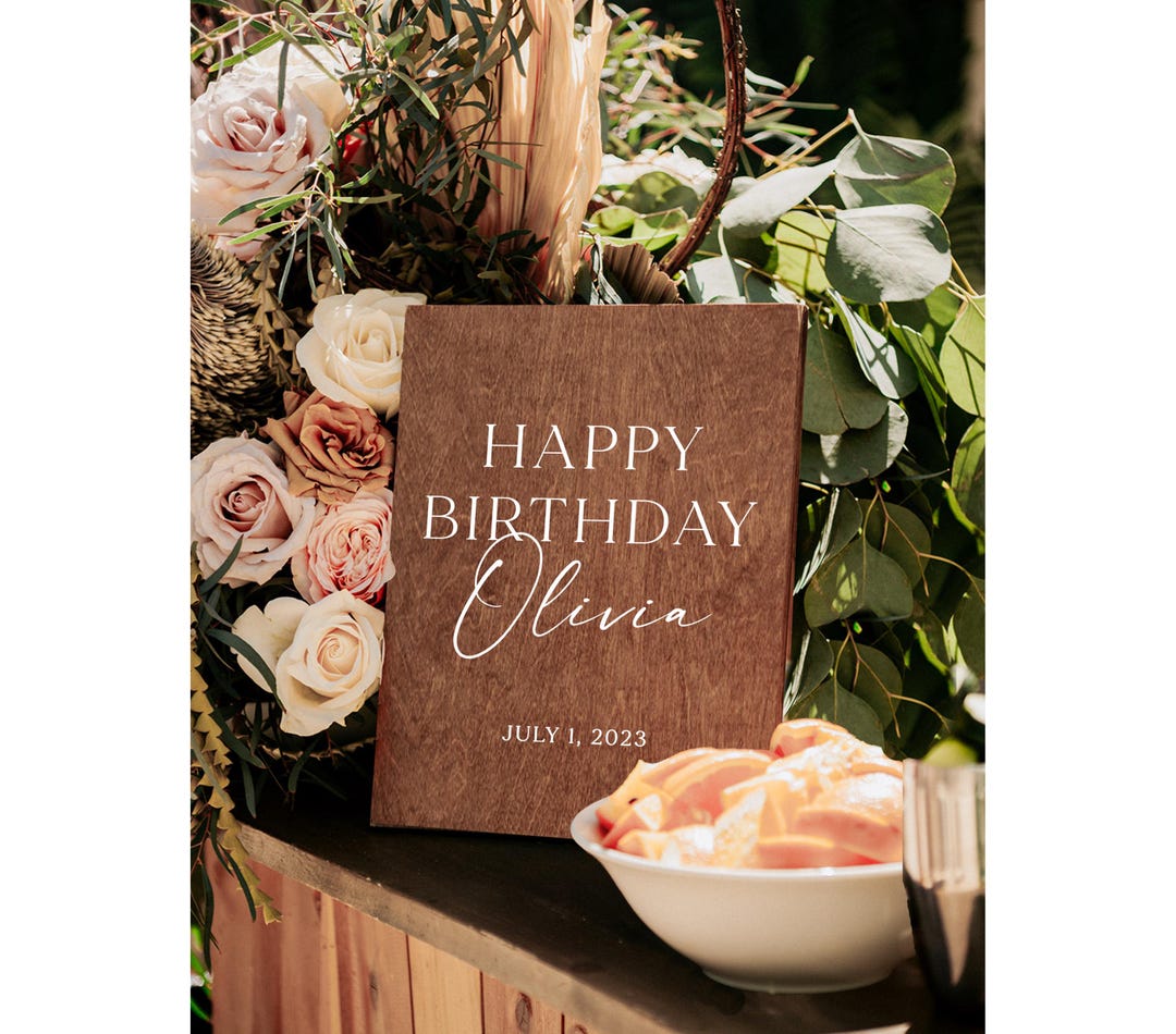 Birthday Sign, Wood Birthday Party Sign, Birthday Signs, Wooden ...