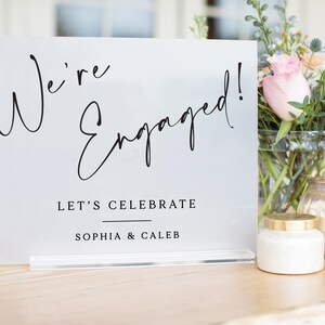 Engagement Party Sign, Engagement Sign, Acrylic Welcome Sign ...