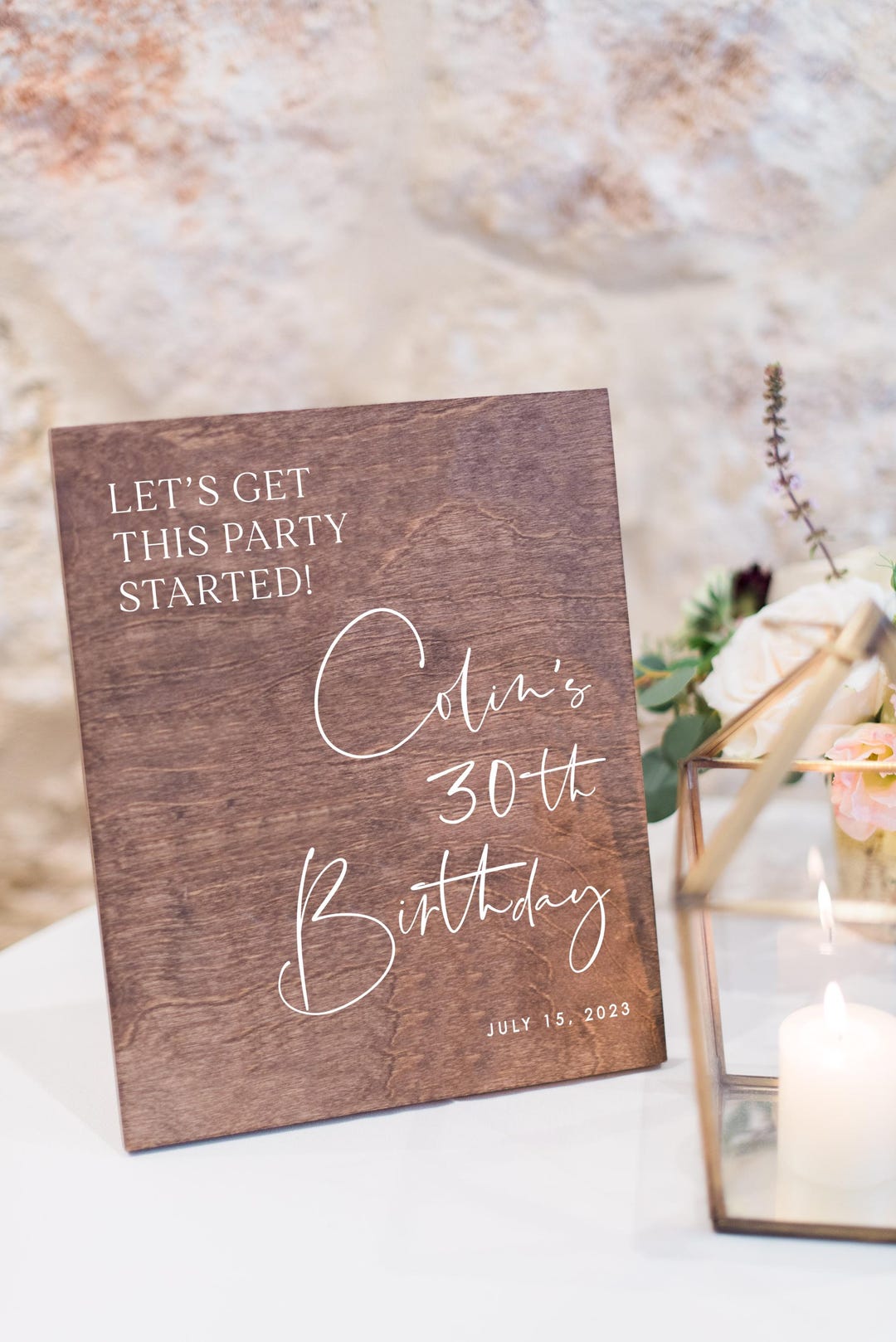 Birthday Sign, Wood Birthday Party Sign, Birthday Signs, Wooden ...