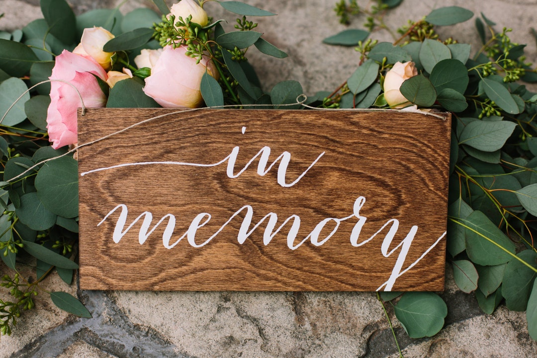 In Memory Sign, Wedding Memory Sign, Reserved Sign, Wedding Reserved ...