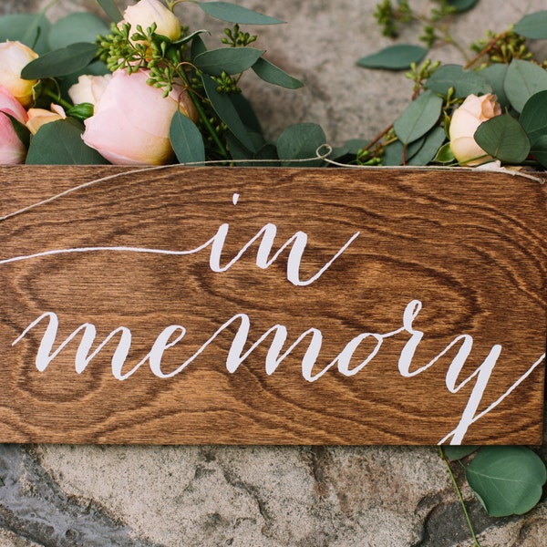 Sign in Memory Of - Etsy