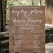 Wedding Program Sign Wood Ceremony Sign Wedding Party Sign - Etsy