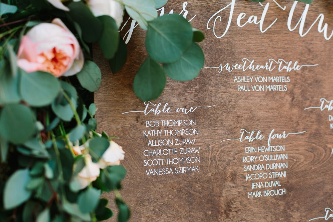 Wedding Seating Chart Sign Escort Sign Escort Board Seating - Etsy