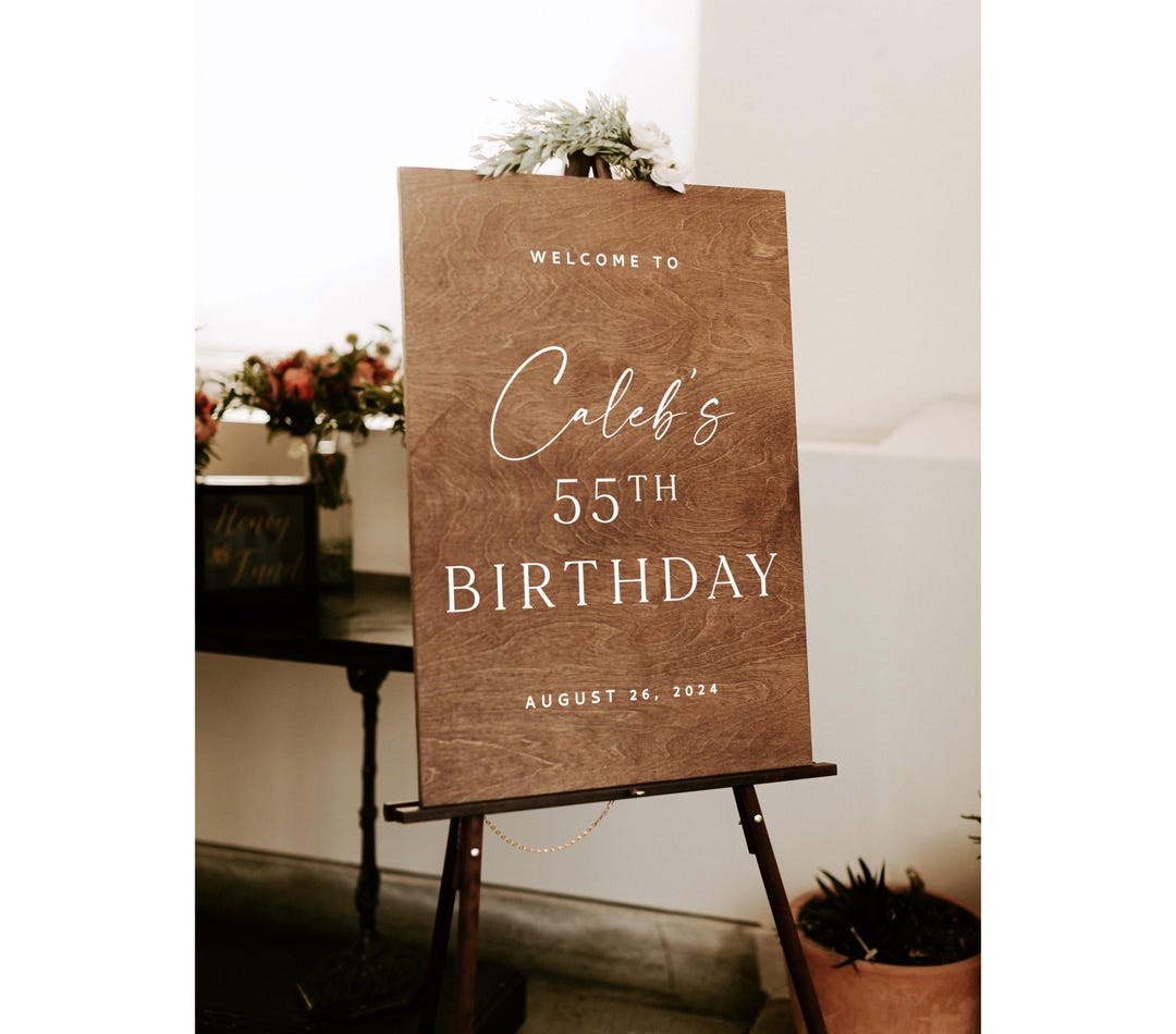 Birthday Sign, Wood Birthday Party Sign, Birthday Signs, Wooden ...