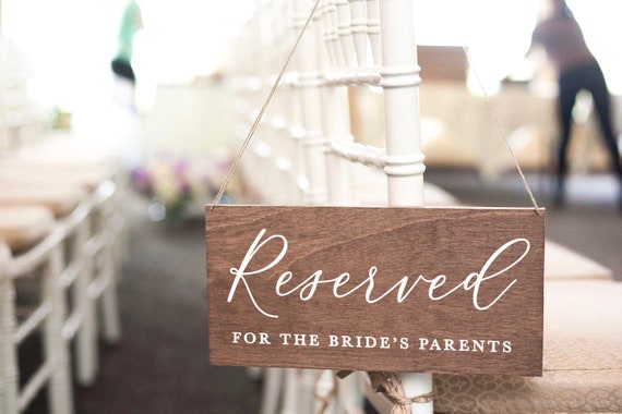 Reserved Chair Sign for Loved One Wedding Reserved for Sign - Etsy