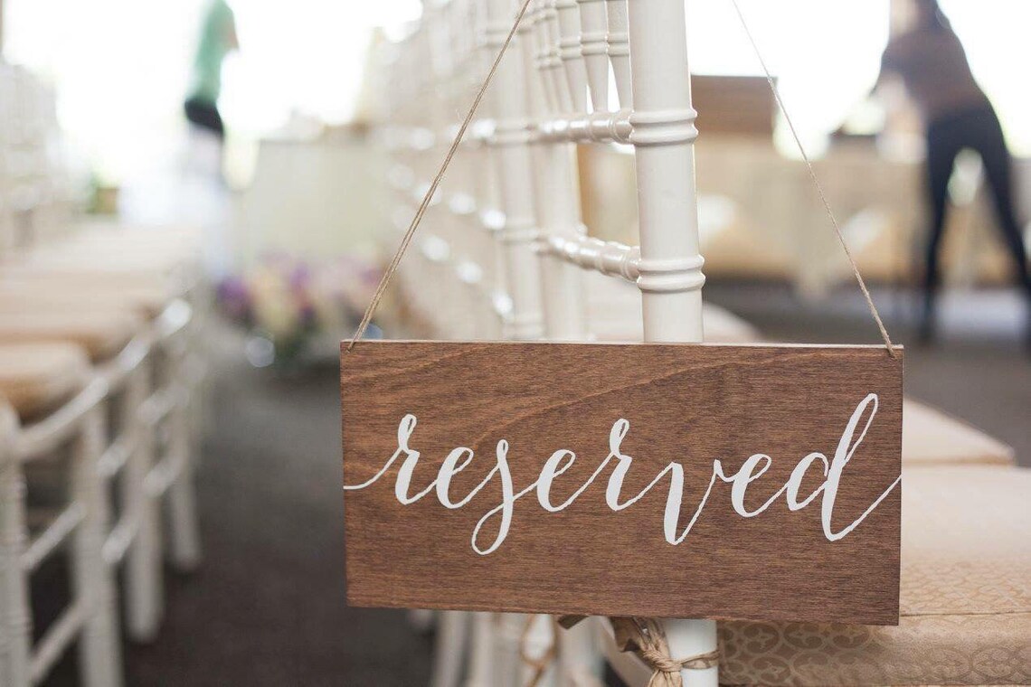 Reserved Sign, Wedding Reserved Sign, Reserved Wedding Sign, Reserved ...