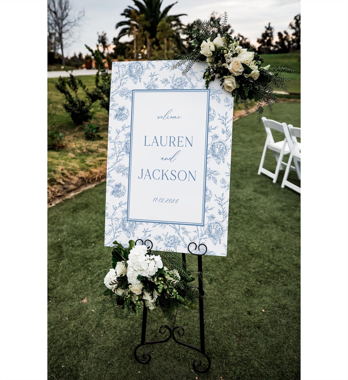 Wedding Welcome Sign, Toile Acrylic Wedding Sign, Floral Wedding Signs ...