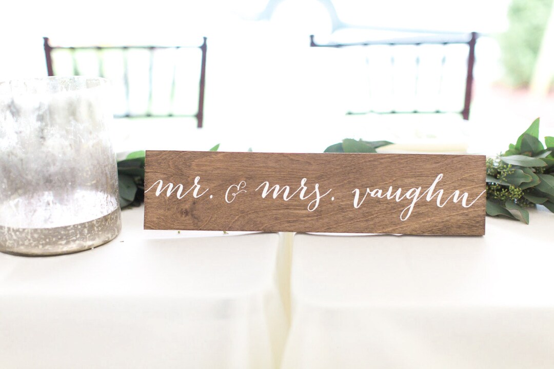 Name Sign, Family Name Sign, Mr and Mrs Signs, Mr and Mrs, Mr Mrs Table ...