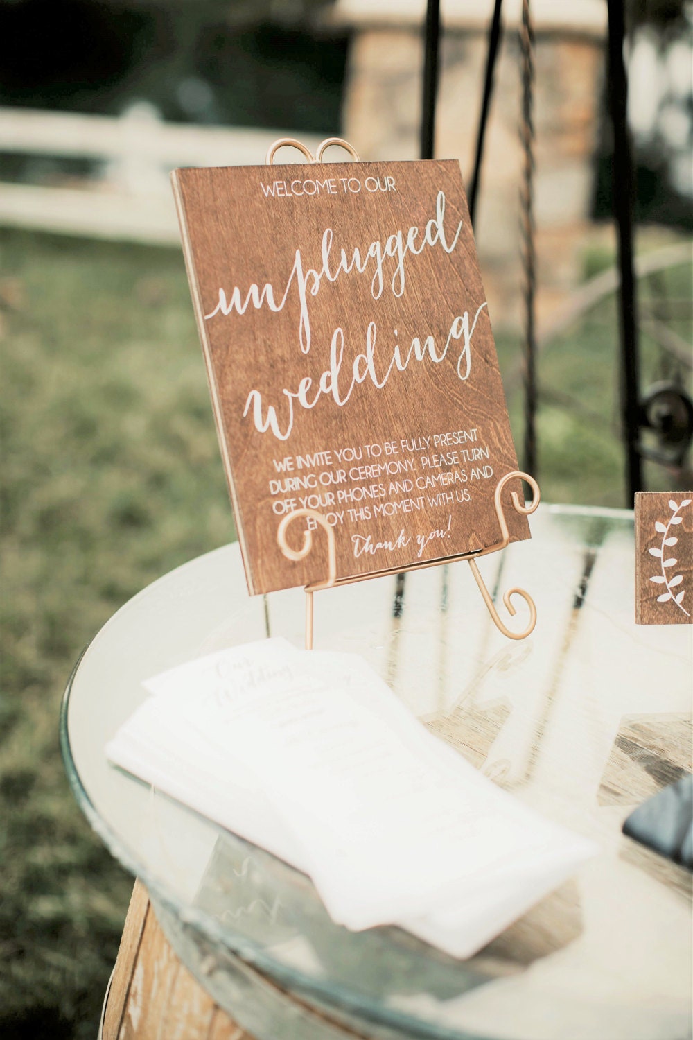 Unplugged Wedding Sign, Unplugged Ceremony Sign, Unplugged Wedding ...
