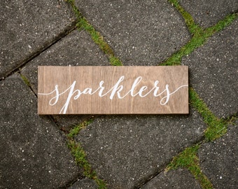 Sparklers Wood Sign Wooden Wedding Signs Wood nc | Etsy