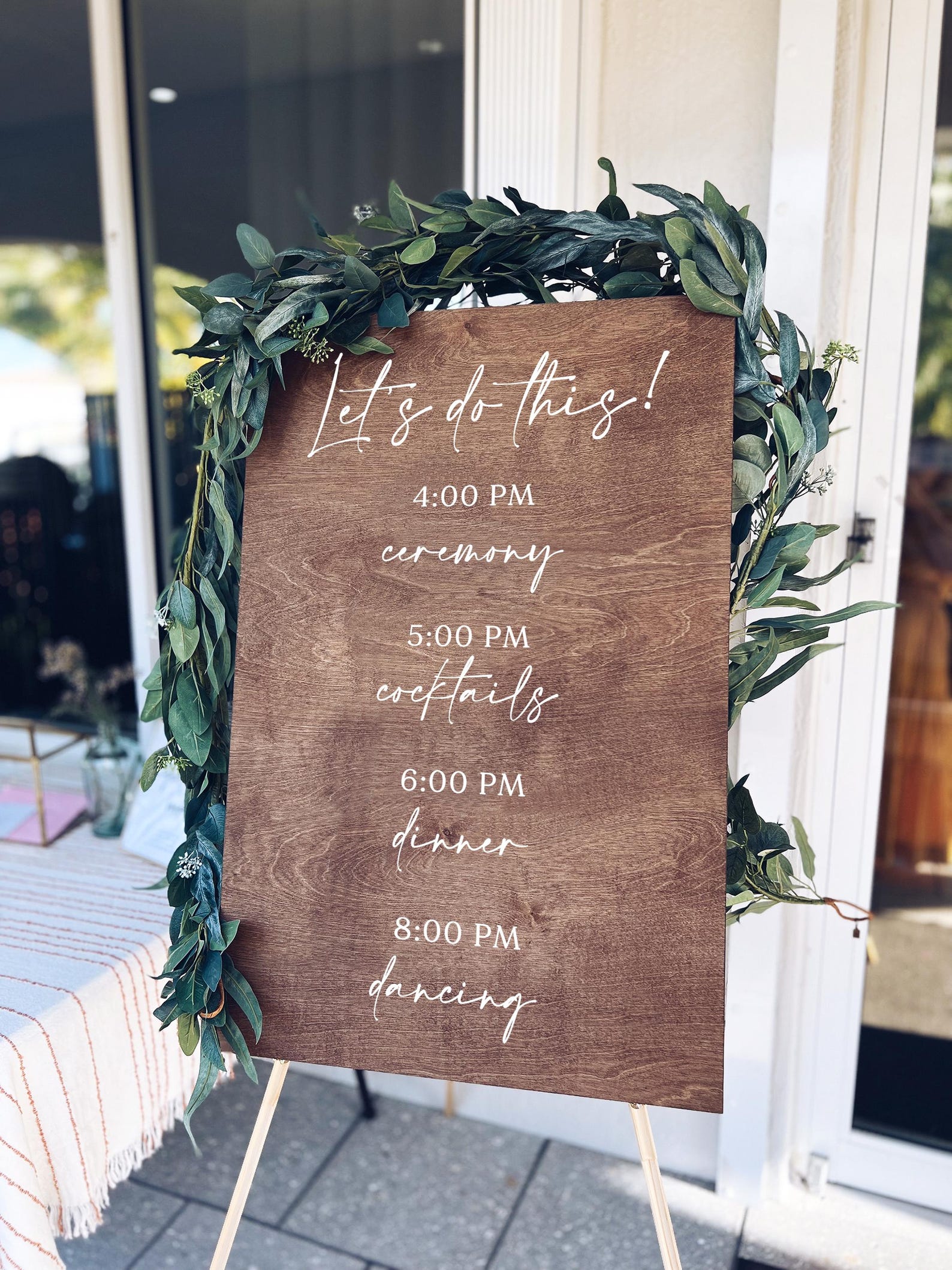 Wedding Schedule Sign, Wood Wedding Timeline Sign, Wedding Order of ...