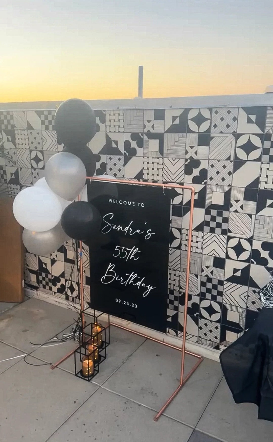 Acrylic Birthday Sign, Hanging Modern Birthday Sign, Modern Birthday ...