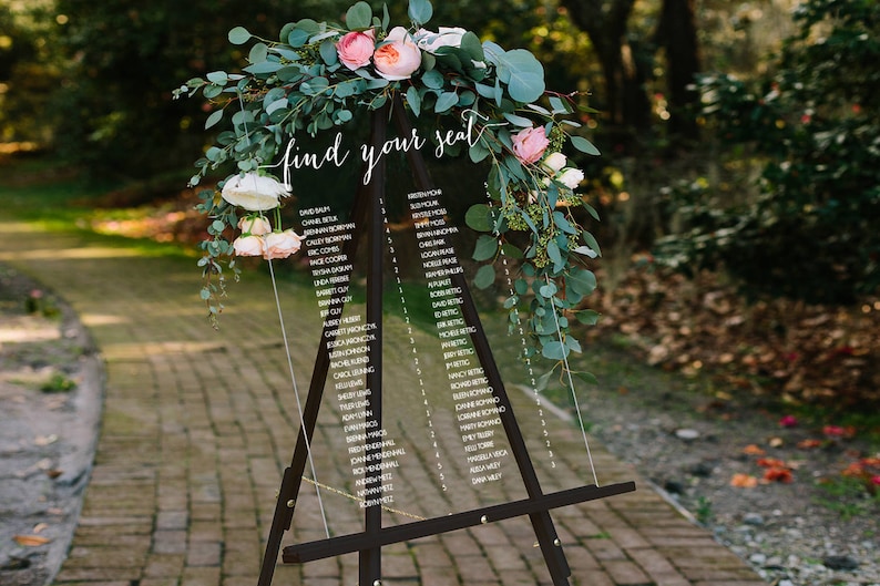 Wedding Seating Chart Sign Acrylic Escort Boards Seating - Etsy