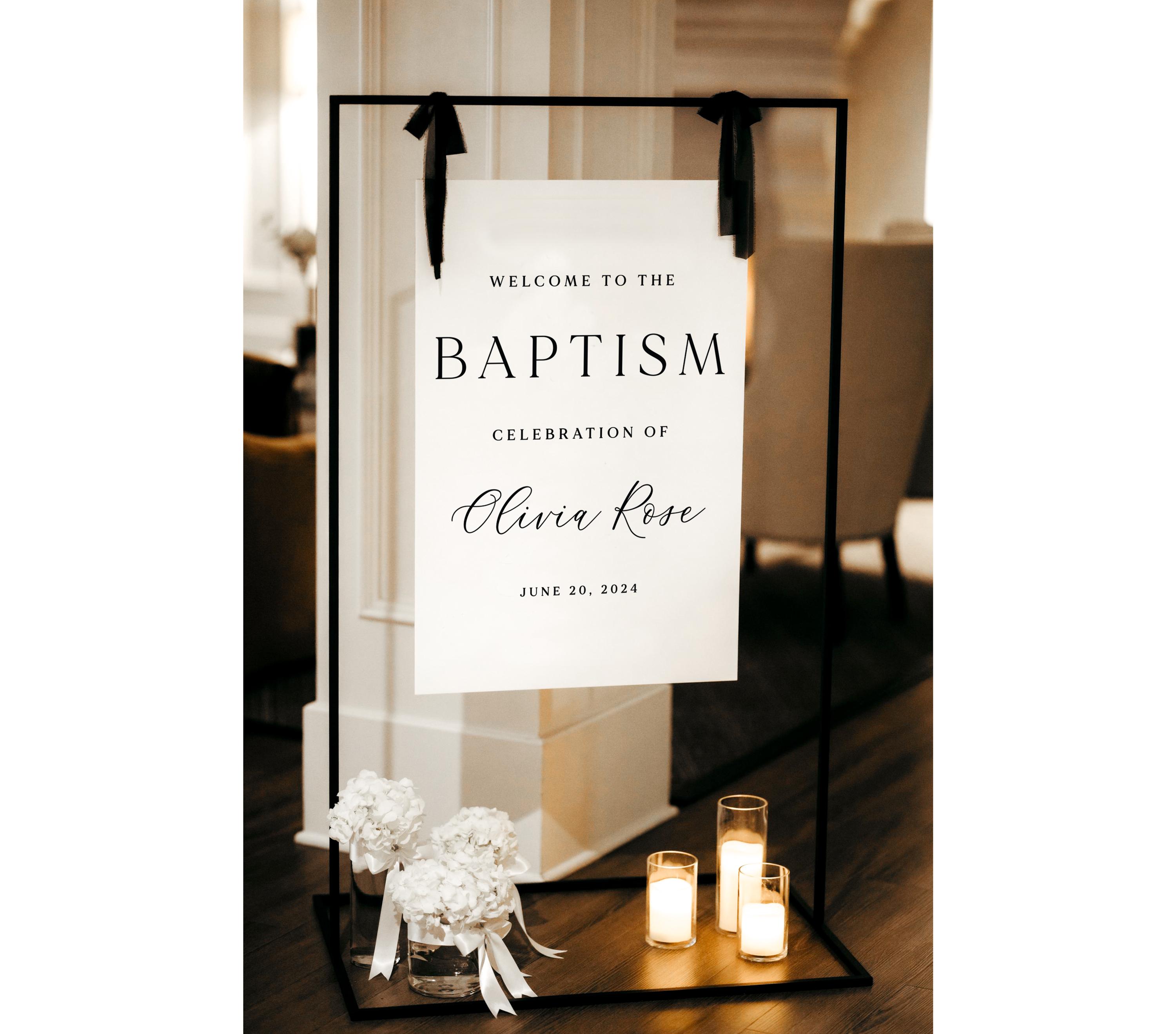 Baptism Sign, Acrylic Baptism Sign, Baptism Signs, Christening Sign ...