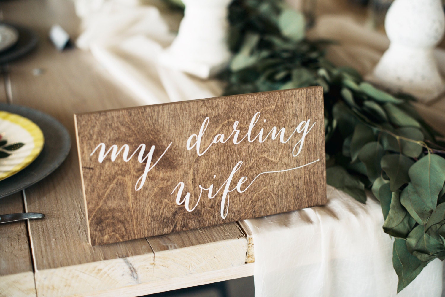 Mr and Mrs signs My dashing husband my darling wife | Etsy