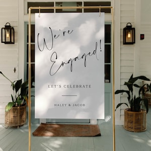 Engagement Party Sign, Engagement Sign, Acrylic Welcome Sign ...