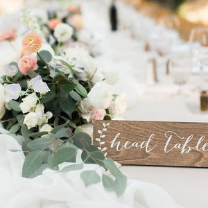 Head Table Sign, Sweetheart Table Sign, Wedding Table Sign, Wood ...