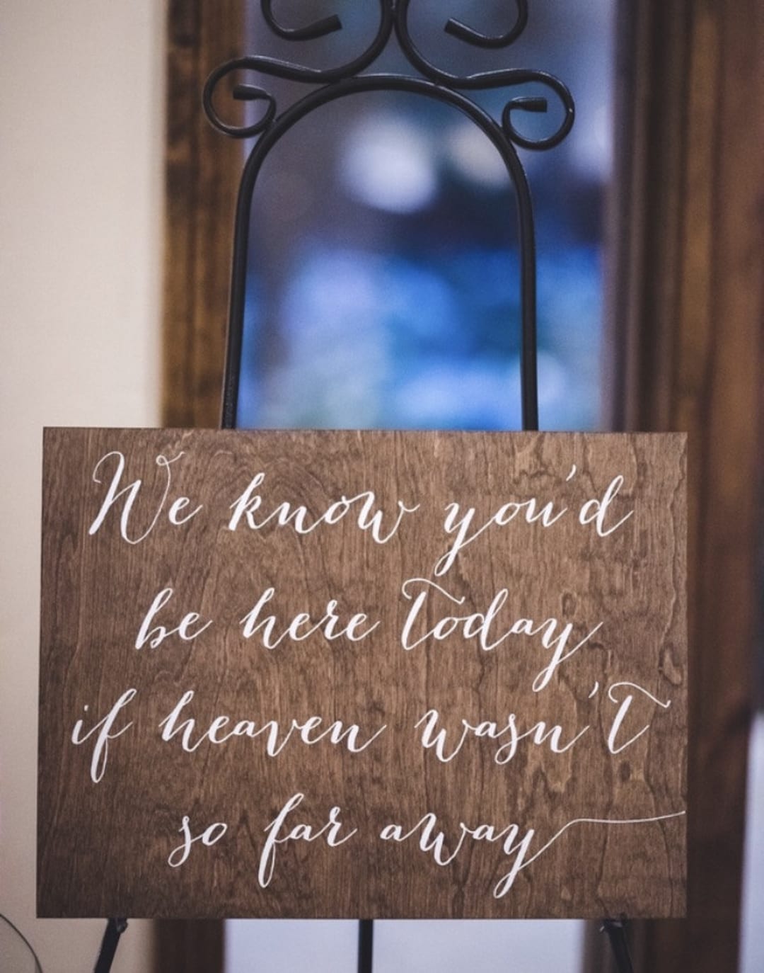 In Loving Memory Sign, Heaven Wasn't so Far Away Sign, in Loving Memory ...