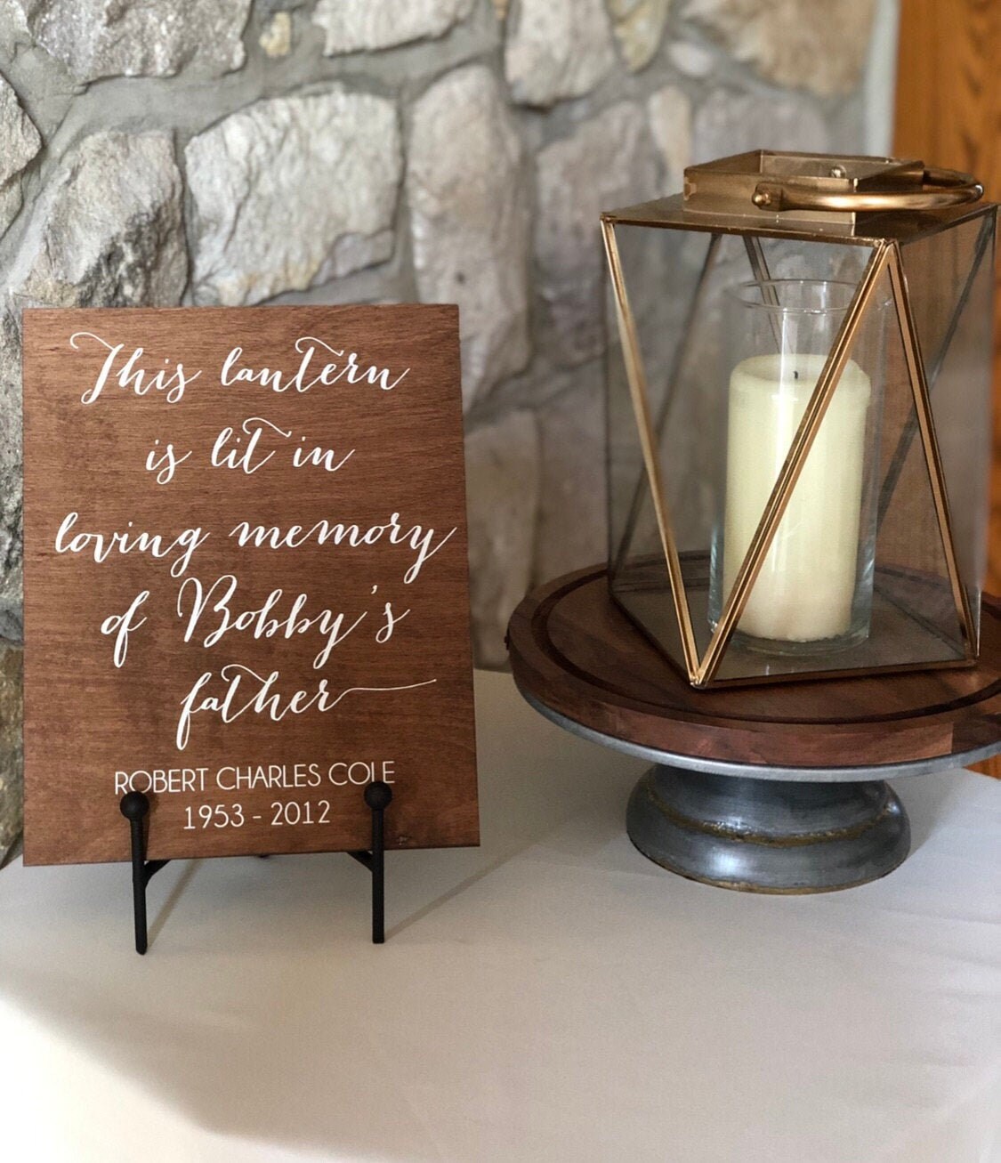 In Loving Memory Sign Lantern Memory Wedding Sign in Loving | Etsy