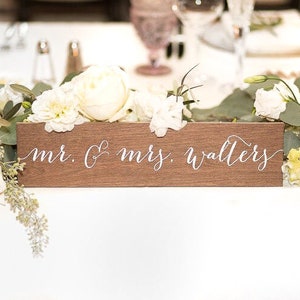 Name Sign, Family Name Sign, Mr and Mrs Signs, Mr and Mrs, Mr Mrs Table ...