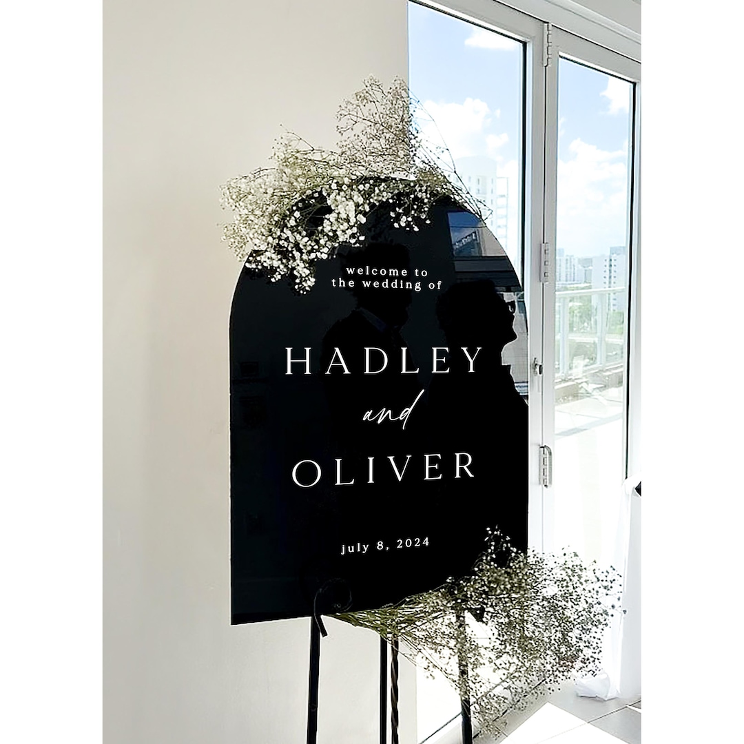 Wedding Welcome Sign, Acrylic Wedding Sign, Arch Wedding Signs, Acrylic ...