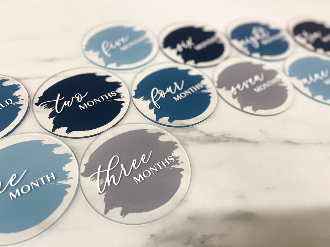 Acrylic Baby Milestone Cards, Set of 13, Baby Month Photo Props, Birth ...