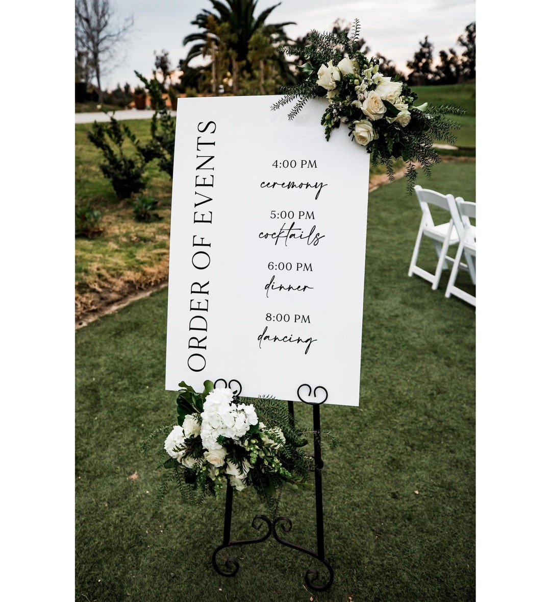 Wedding Schedule Sign, Acrylic Wedding Timeline Sign, Order of Events ...