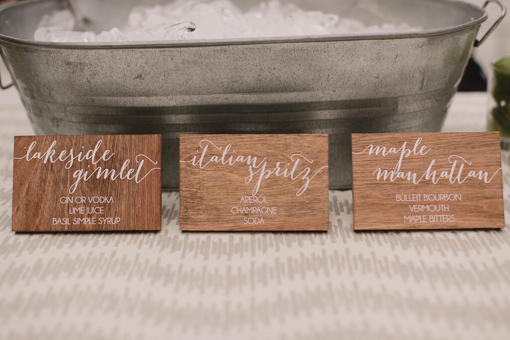 Beverage Food Sign Small Wooden Wedding Signs Wood c - Etsy