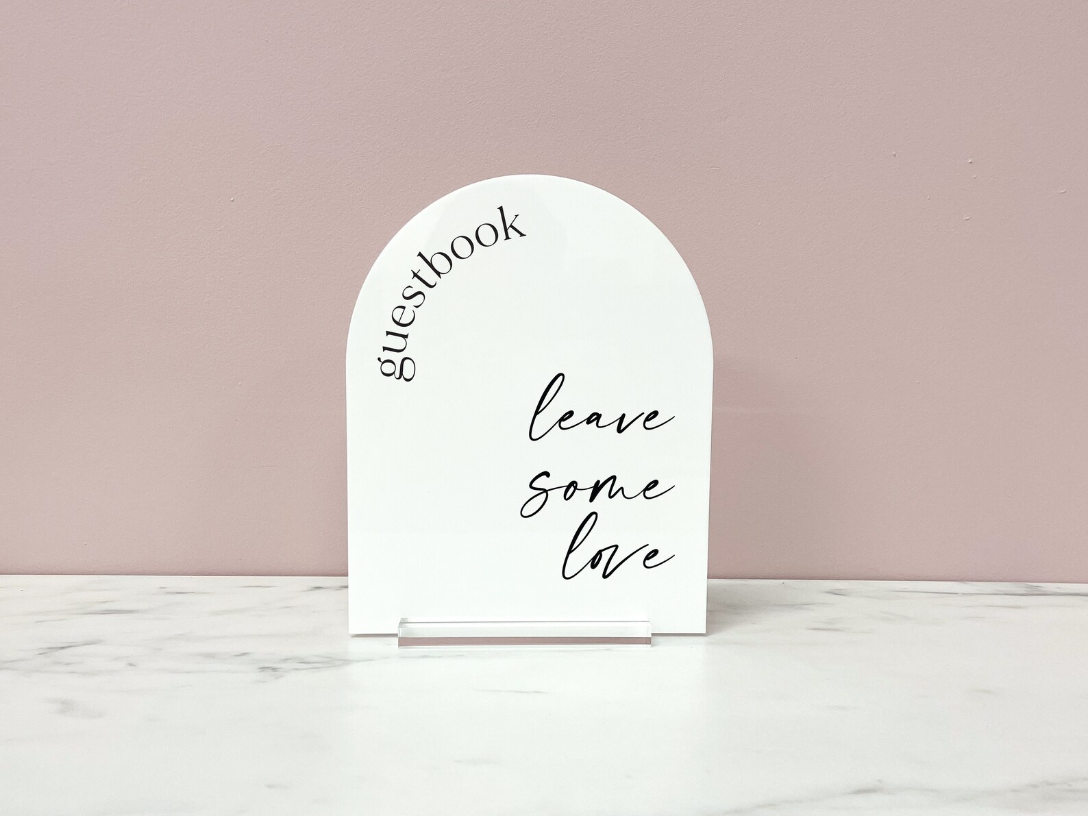 Guestbook Sign, Arch Modern Acrylic Guest Book Sign, Arched Acrylic ...