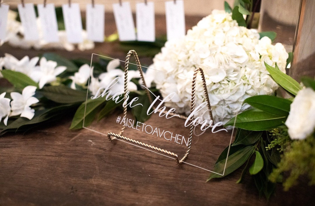 Wedding Hashtag Sign, Acrylic Instagram Sign, Lucite Instagram Sign ...