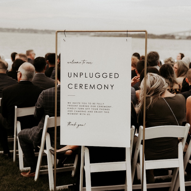 Unplugged Ceremony Sign - Etsy
