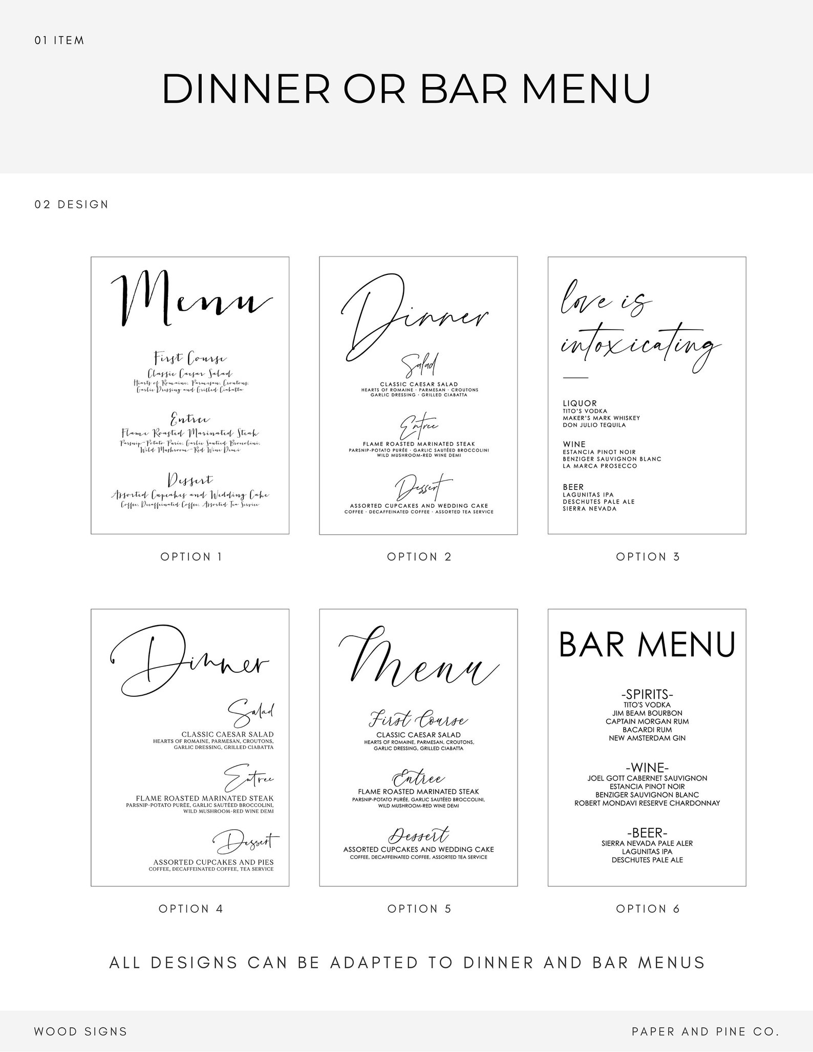 Wedding Menu Sign, Wedding Dinner Menu, Menu Board, Wood Menu Sign ...