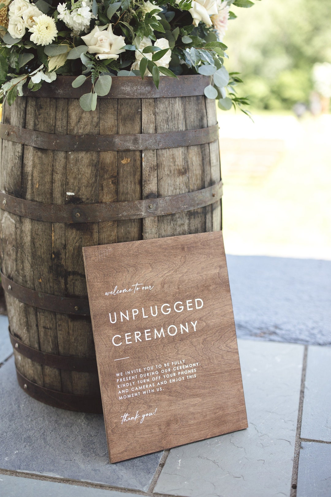 Unplugged Wedding Sign, Unplugged Ceremony Sign, Unplugged Ceremony ...