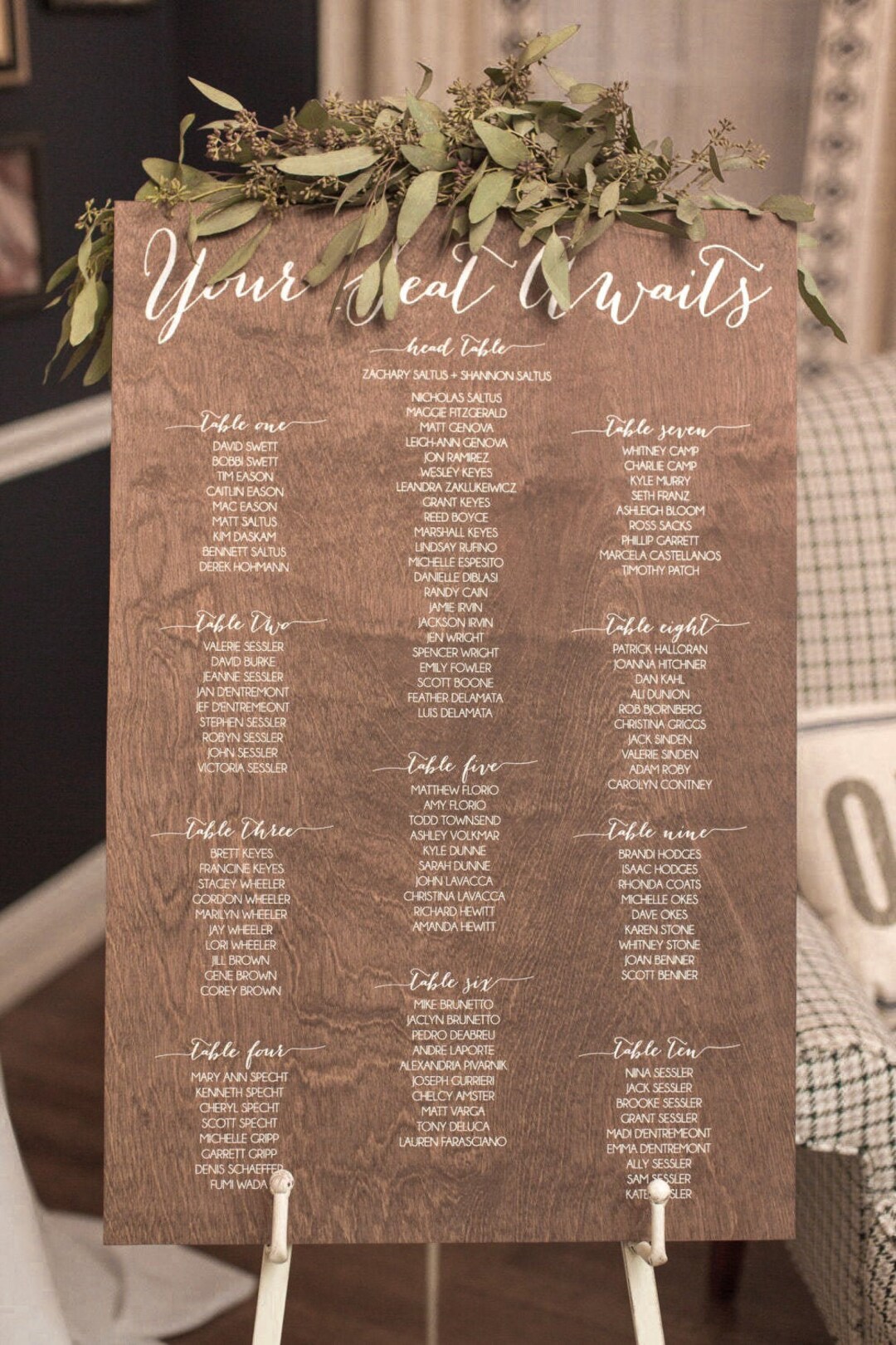Wedding Seating Chart Sign, Escort Sign, Escort Board, Seating Board ...