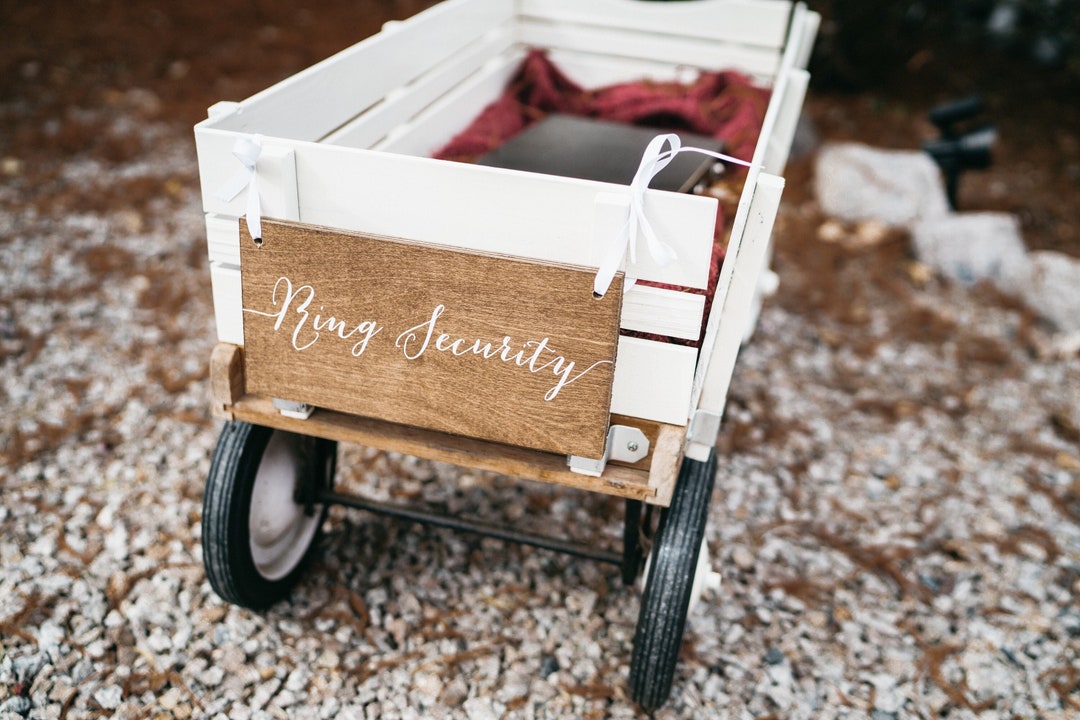 Ring Security Sign, Ring Bearer Sign, Here Comes the Bride Sign, Wooden ...