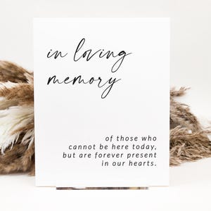 In Loving Memory Sign, Acrylic Memory Sign, Lucite Memory Sign, in ...