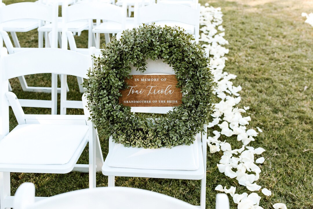 In Memory Sign, Memory Chair Sign for Loved One, in Memory Wedding Sign ...