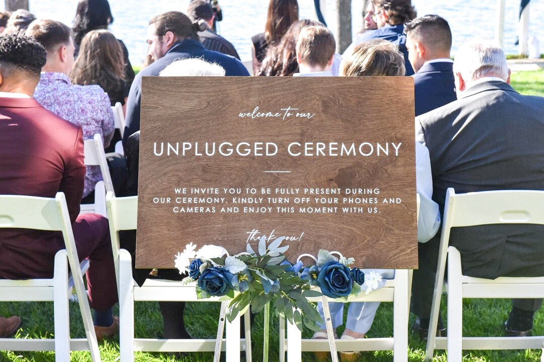 Unplugged Wedding Sign, Unplugged Ceremony Sign, Unplugged Ceremony ...