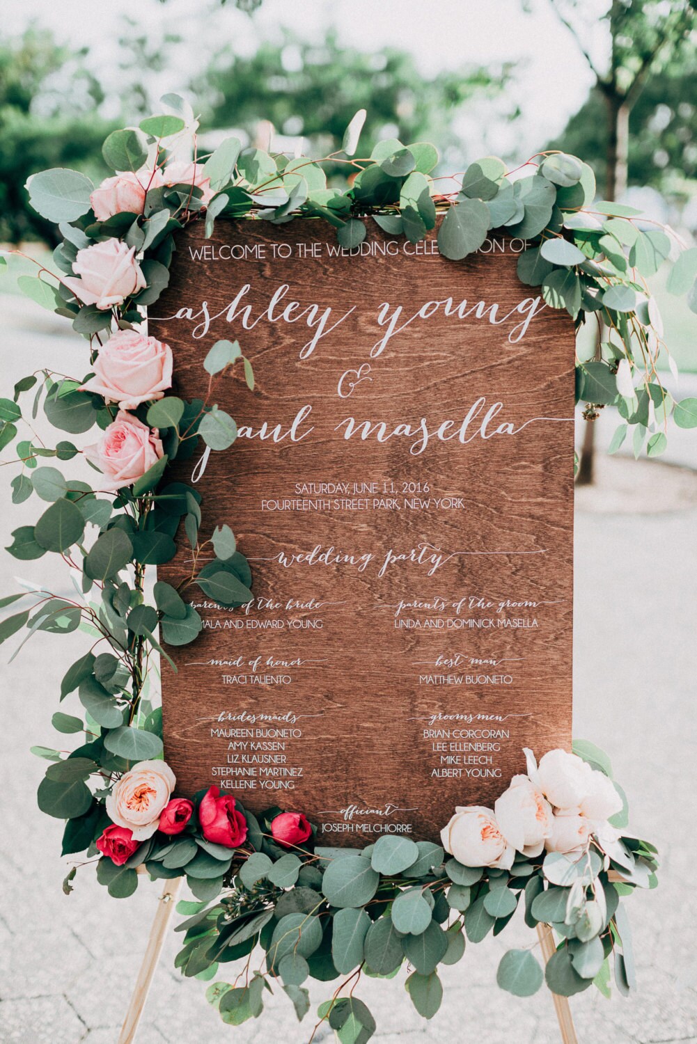 Wedding Program Sign Wood Ceremony Sign Wedding Party Sign | Etsy