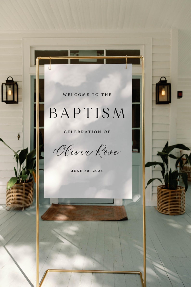 Baptism Sign, Acrylic Baptism Sign, Baptism Signs, Christening Sign ...