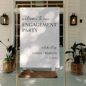 Engagement Party Sign, Engagement Sign, Acrylic Welcome Sign ...