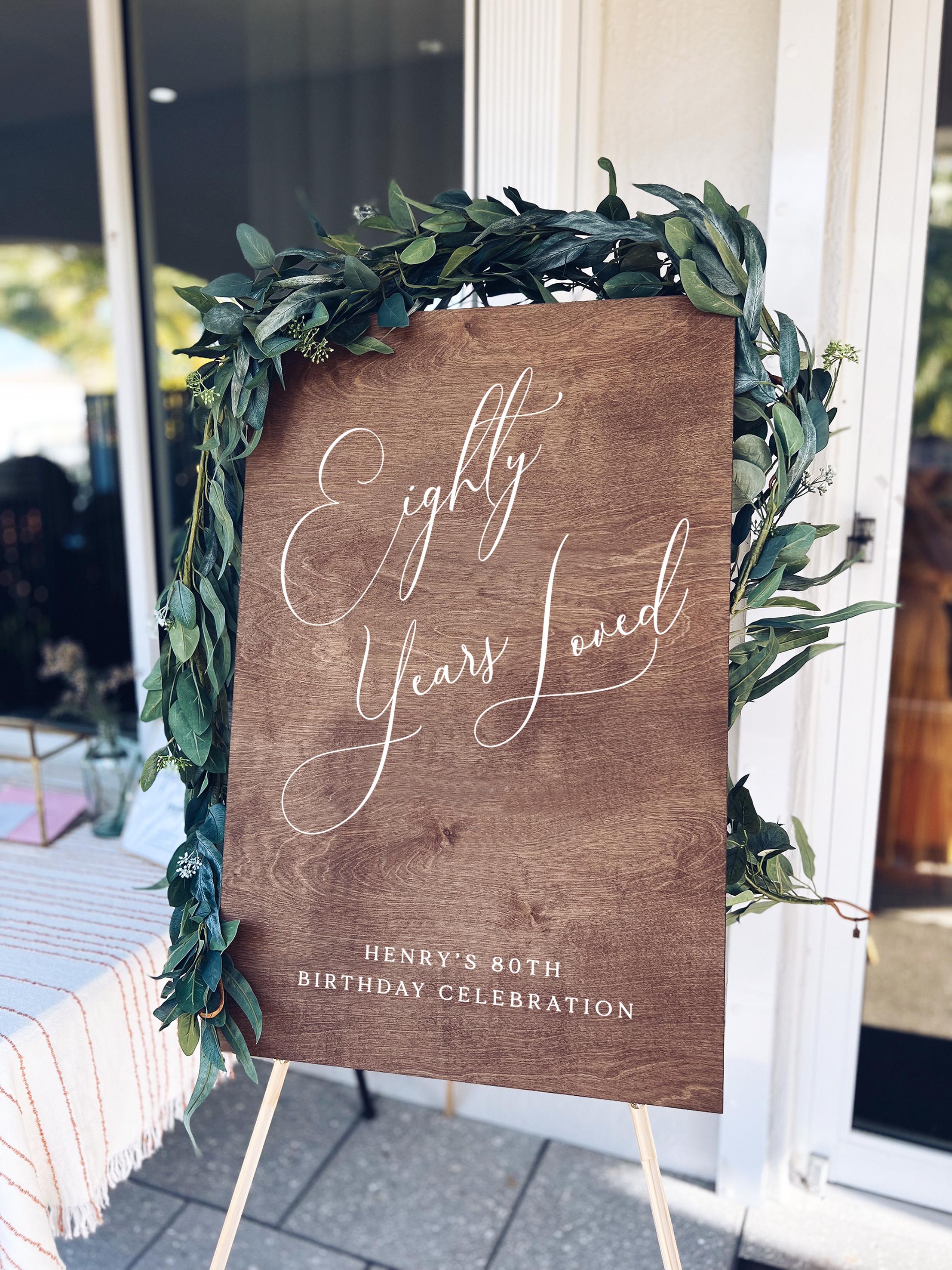 Birthday Sign, Wood Birthday Party Sign, Birthday Signs, Wooden ...