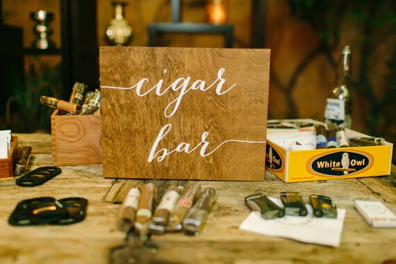 Cigar Bar Sign Wedding