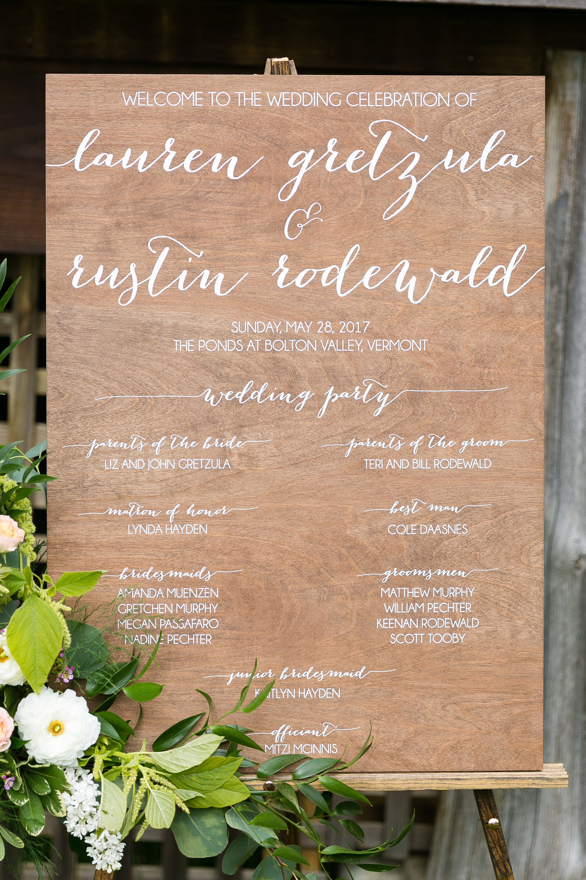 Wedding Program Sign Wood Ceremony Sign Wedding Party Sign | Etsy