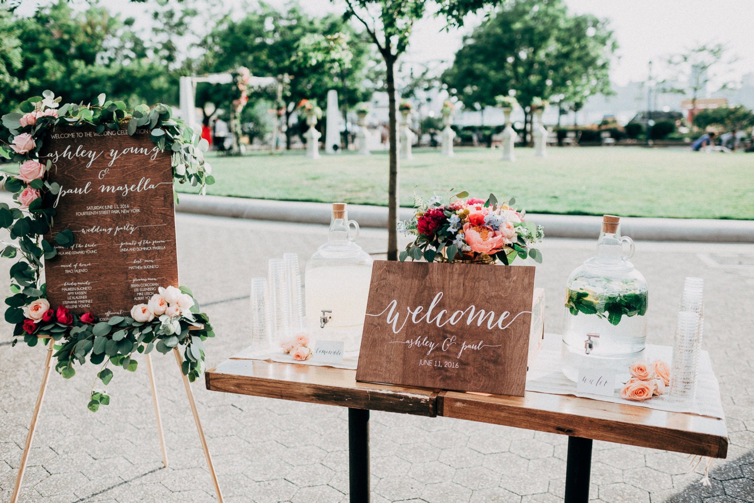 Wedding Program Sign, Wood Ceremony Sign, Wedding Party Sign, Rustic ...