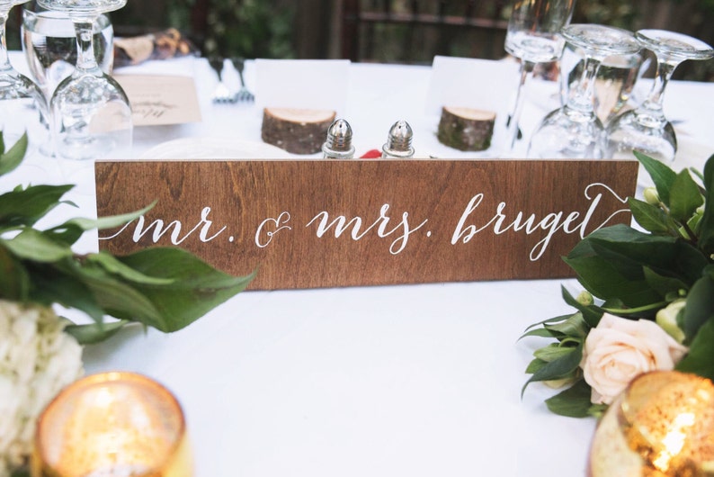 Name Sign Family name sign Mr and Mrs Signs Mr and Mrs Mr | Etsy