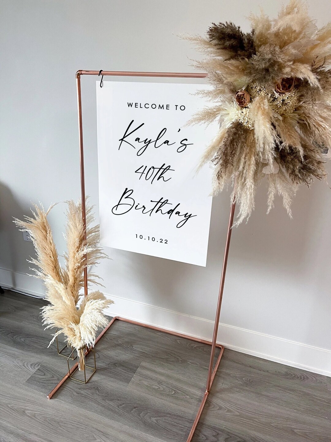 Acrylic Birthday Sign, Hanging Modern Birthday Sign, Modern Birthday ...