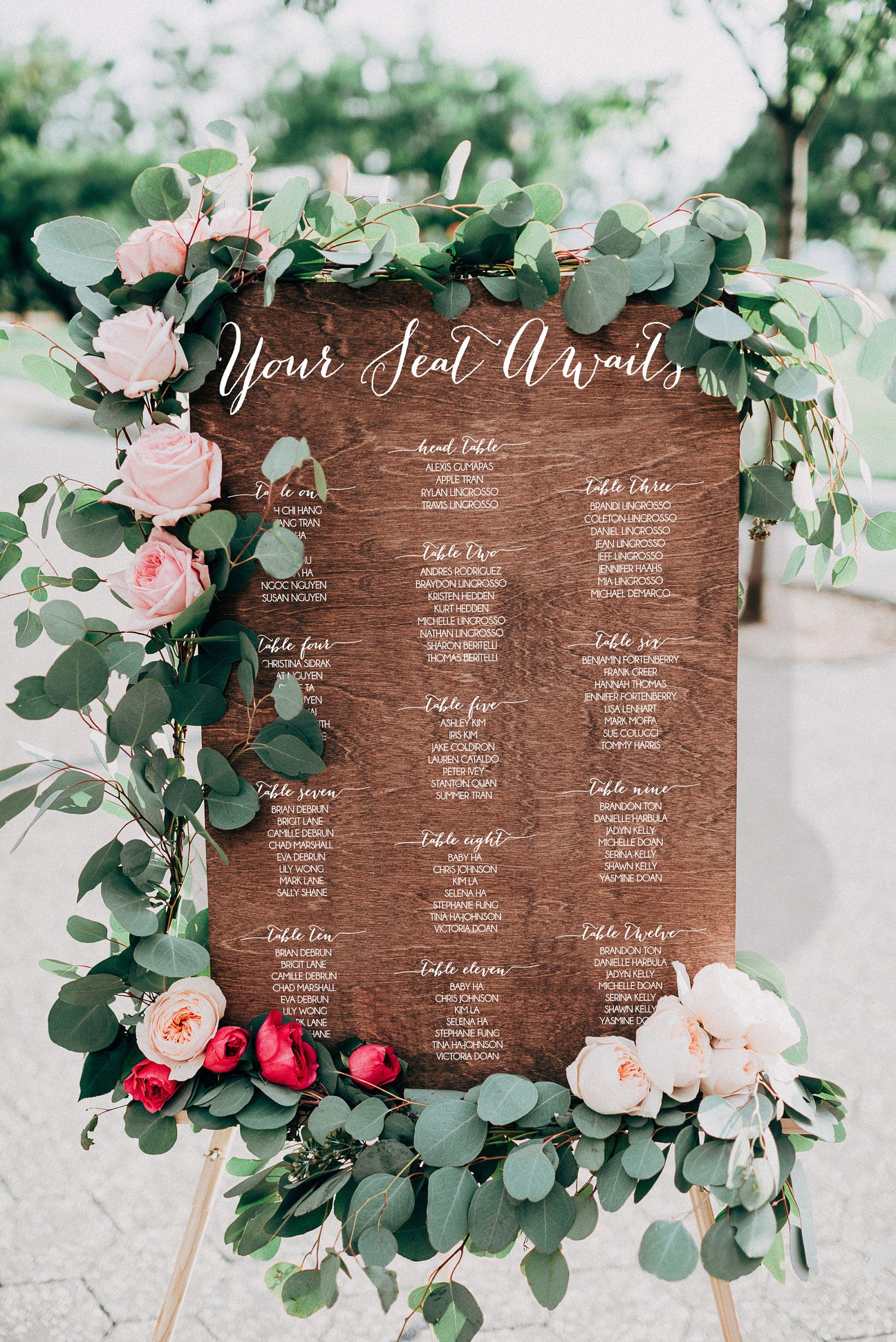 Wedding Seating Chart Sign, Escort Sign, Escort Board, Seating Board ...